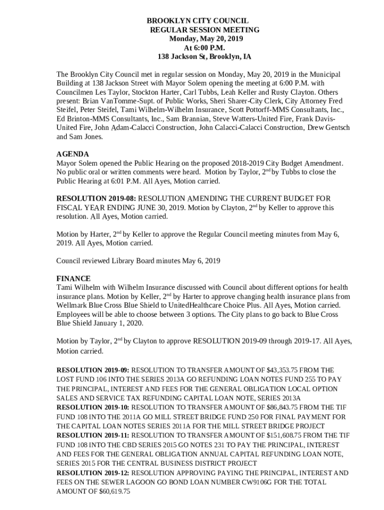 with Councilmen Les Taylor, Stockton Harter, Carl Tubbs, Leah Keller ...