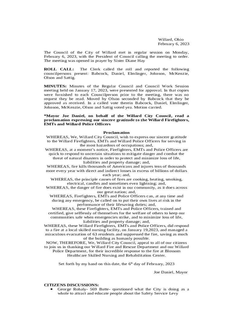 Elmlinger to serve as president of Willard City CouncilNews Doc ...