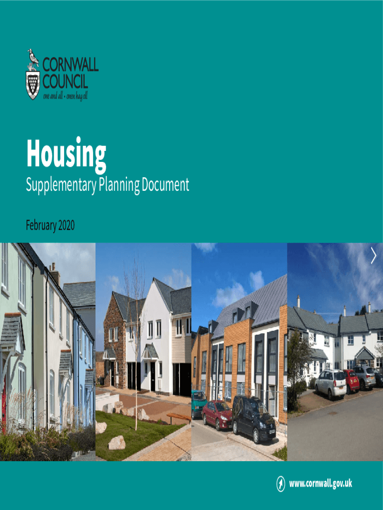 Fillable Online Cornwall Affordable Housing Supplementary Planning ...