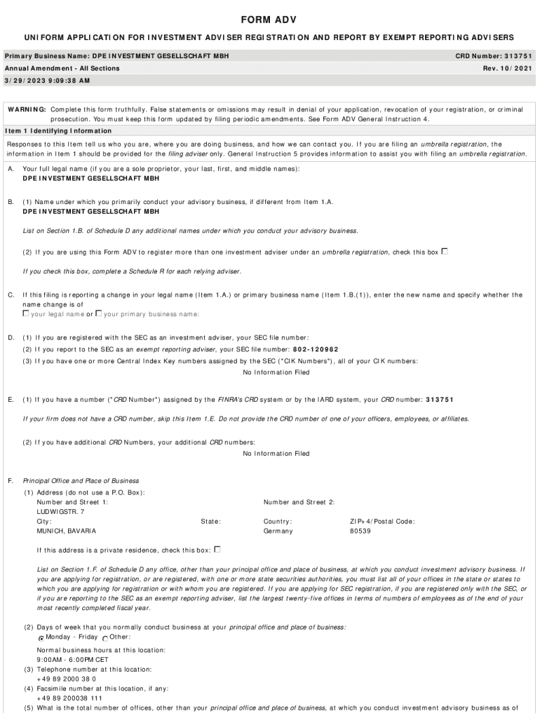 Fillable Online DPE DEUTSCHE PRIVATE EQUITY GESELLSCHAFT MBH Fax Email ...