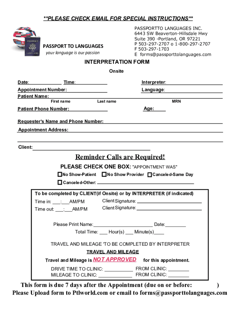 Fillable Online Passport To LanguagesBetter Business Bureau Profile Fax ...