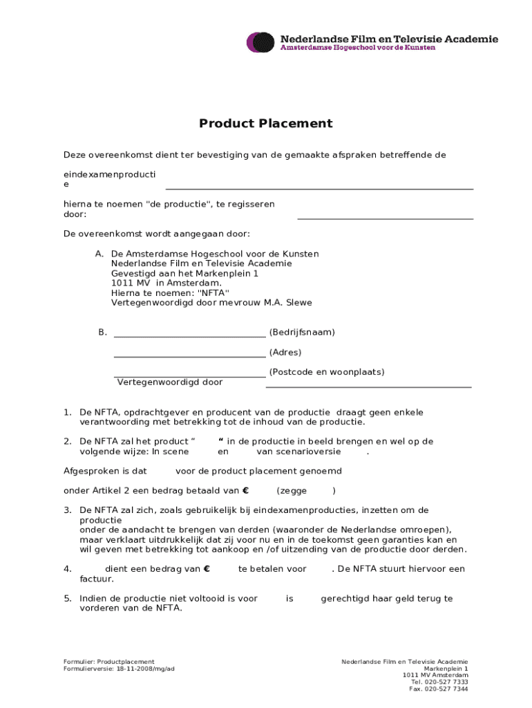 Deze overeenkomst dient ter bevestiging van de gemaakte afspraken ...