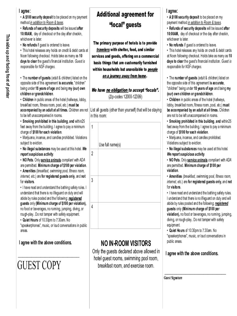 Fillable Online If a hotel charges your card for more than the amount ...