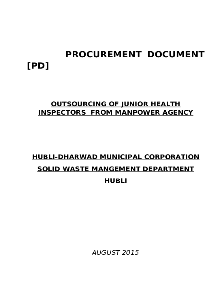 PROCUREMENT DOCUMENT PD Doc Template | pdfFiller