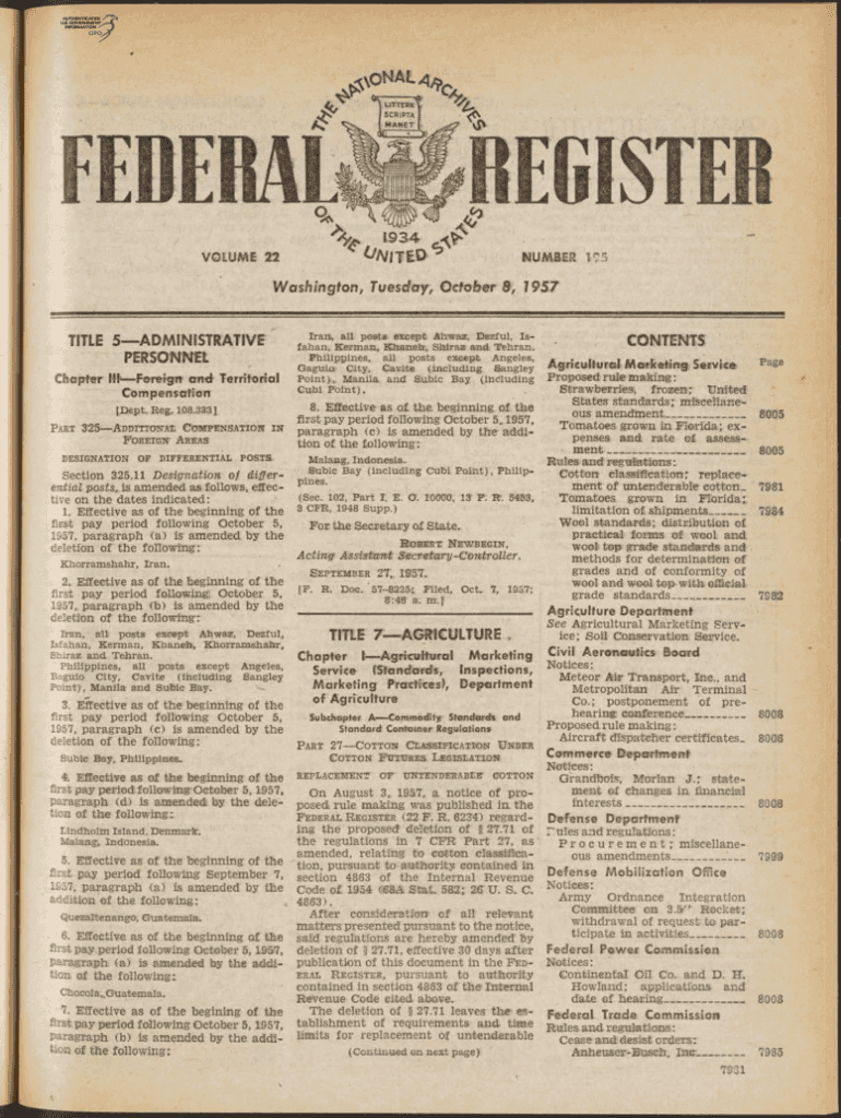 Fillable Online 5 CFR Chapter I -- Office of Personnel Management Fax ...