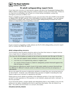Adult safeguarding report Doc Template | pdfFiller