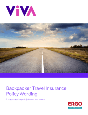 Fillable Online Backpacker Travel Insurance Policy Wording Fax Email ...