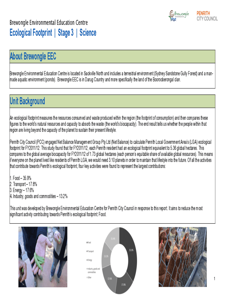 Fillable Online Brewongle Environmental Education Centre: Home Fax ...