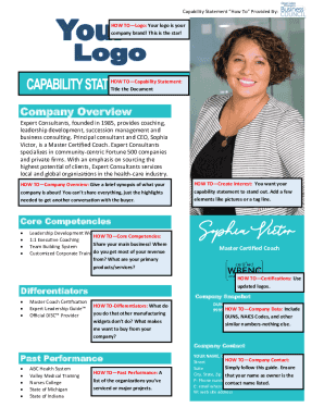 Fillable Online The Complete Beginners Guide to Capability Statements ...