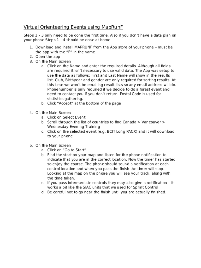 Discussion: GPS-Orienteering - Solution to our problem - data whyjustrun Doc Template | pdfFiller