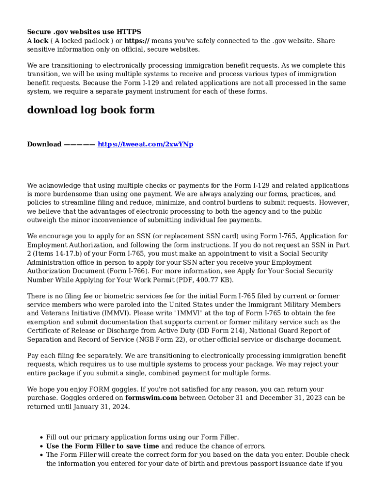 Fillable Online Download Log Book Form Fax Email Print - pdfFiller