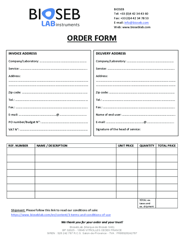 Fillable Online ORDER FORM (TO PRINT/FAX) Fax Email Print - pdfFiller