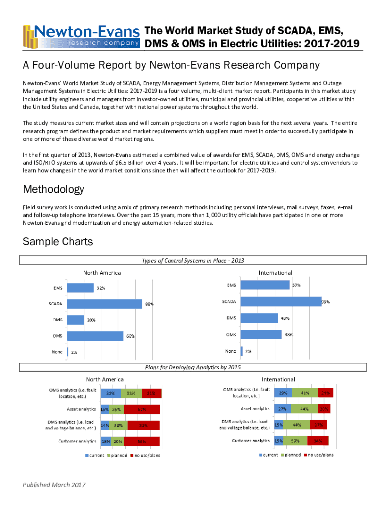 Fillable Online The World Market Study of SCADA, EMS, DMS and OMS in ...