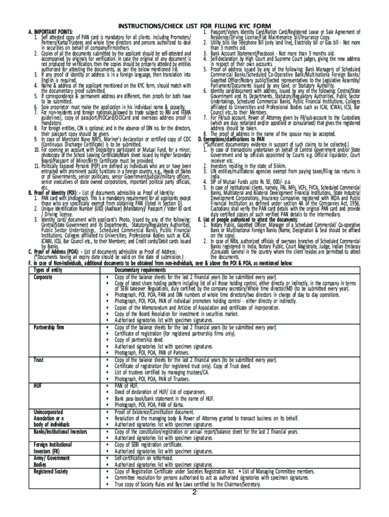 Fillable Online Know Your Client (KYC) - Application Form (For ...