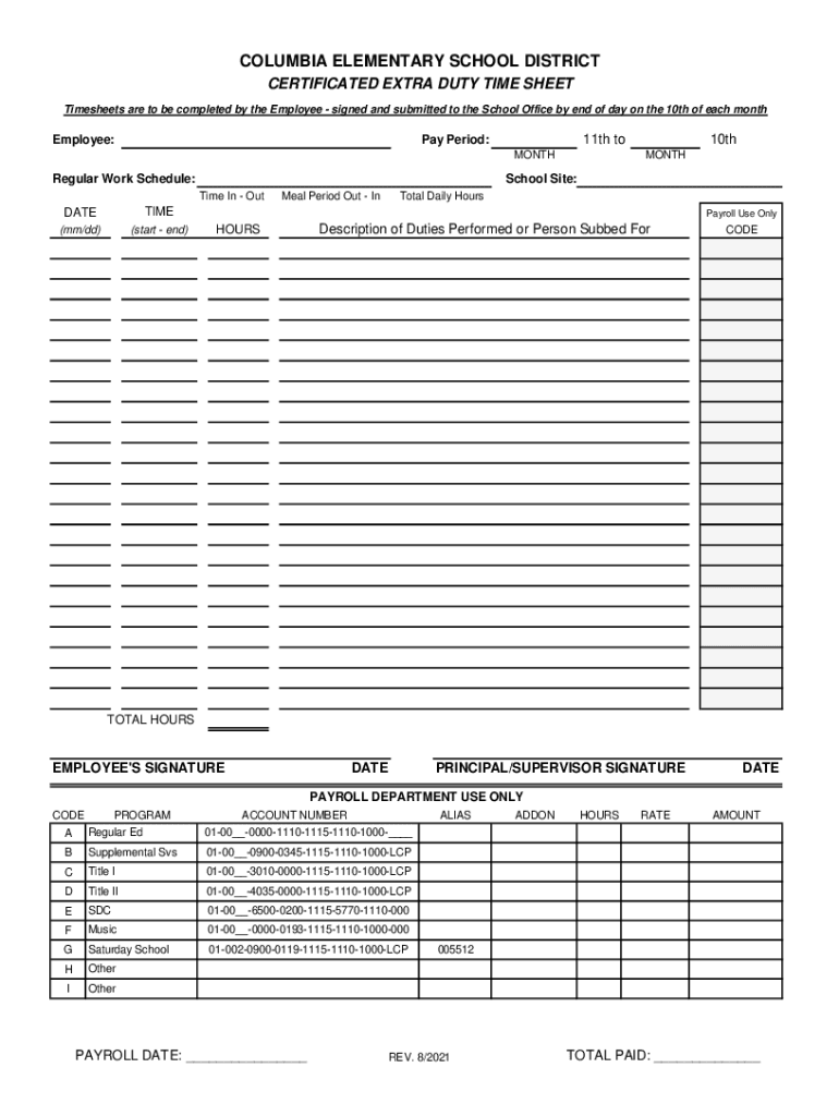 Columbia Pac Timesheet - Fill Online, Printable, Fillable, Blank ...