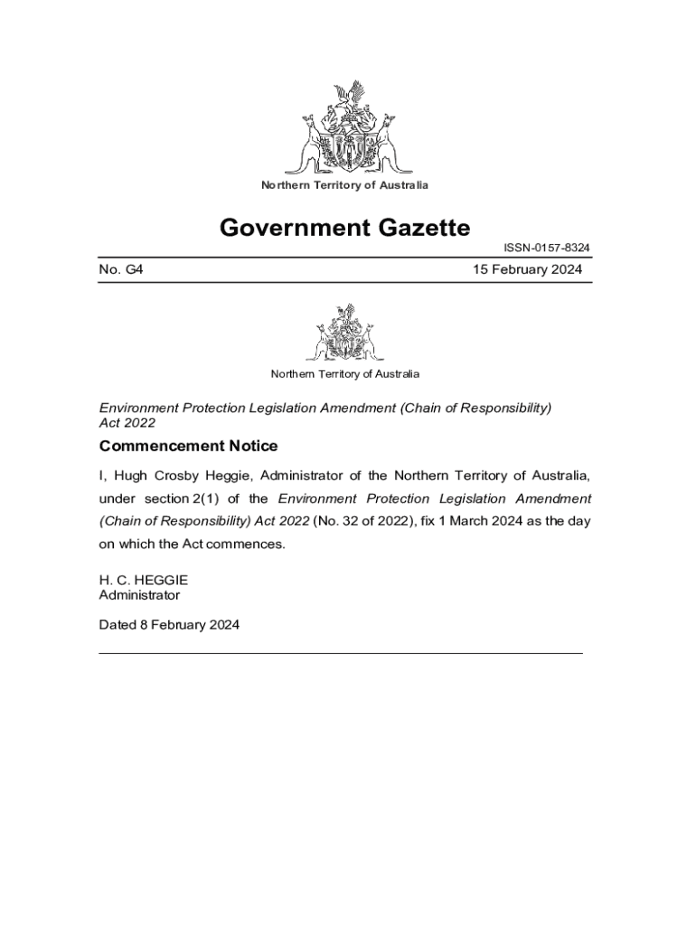 Fillable Online nt gov Hugh Heggie Fax Email Print - pdfFiller