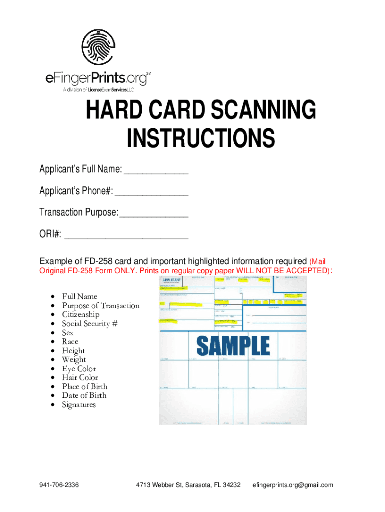 Fillable Online How To Fill Out an FD-258 Fingerprint Card - YouTube ...