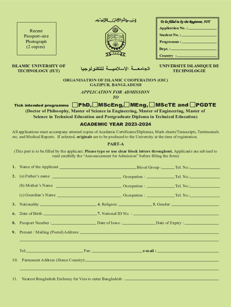 Fillable Online 2024 POST-GRADUATE APPLICATION FORM FINAL ON 9 DEC 2023 ...
