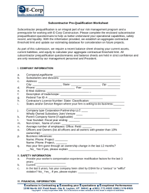 Prequalification: The Key to Choosing the Right ... Doc Template ...