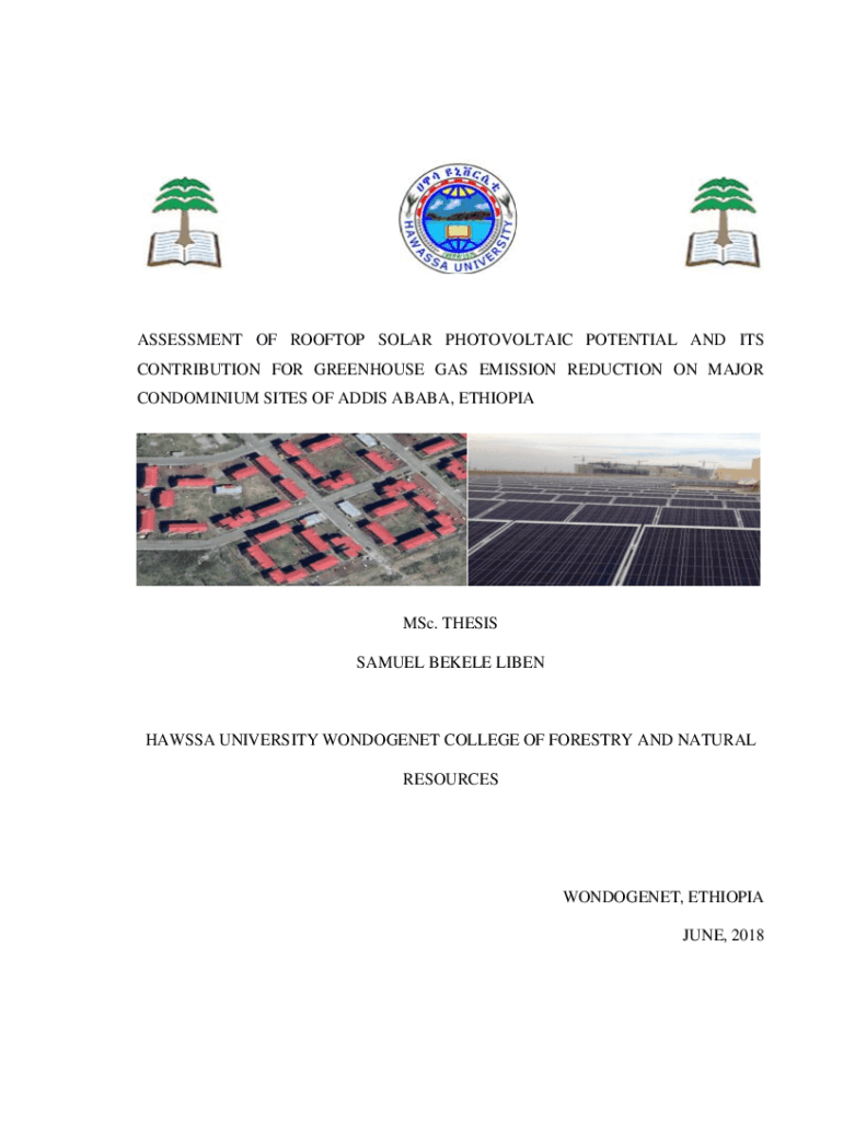 Fillable Online assessment of rooftop solar photovoltaic potential and ...