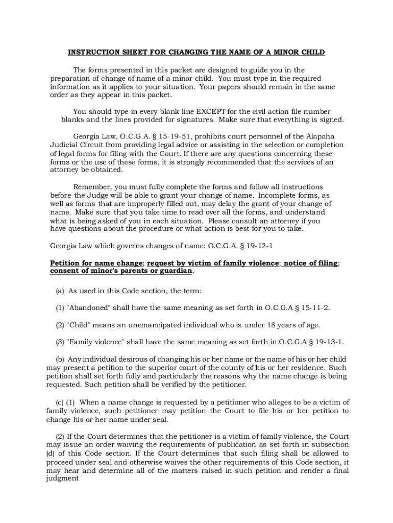 Fillable Online Instruction Sheet for changing an adult's name Fax Email Print - pdfFiller