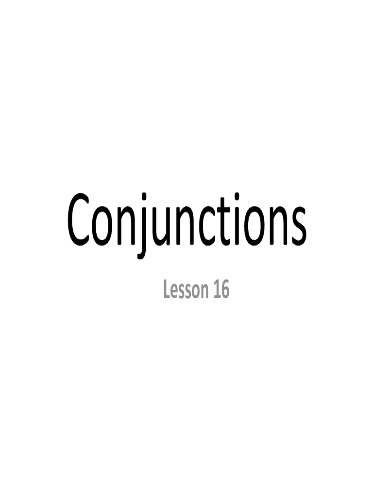 Fillable Online Academic Education Center Ks - What is a conjunction ...