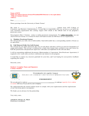 Fillable Online commerce ust edu Anatomy of an EmailUniversity of St ...