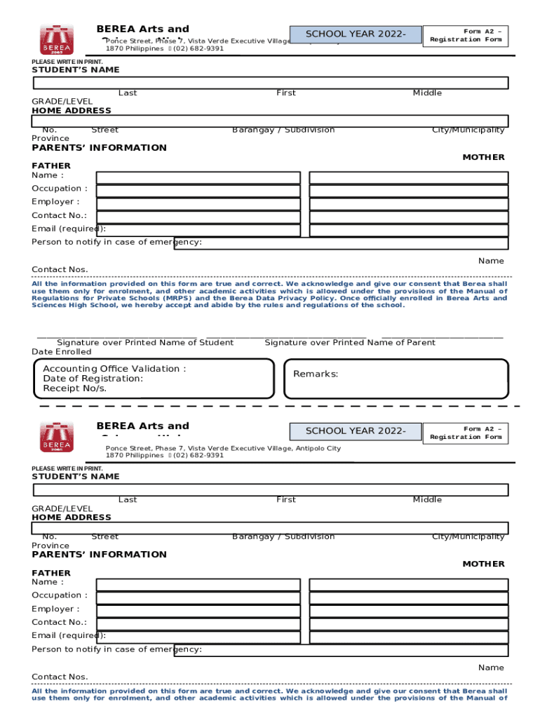 Enrolment--for-old-students-SY-2022-2023.docx Doc Template | pdfFiller