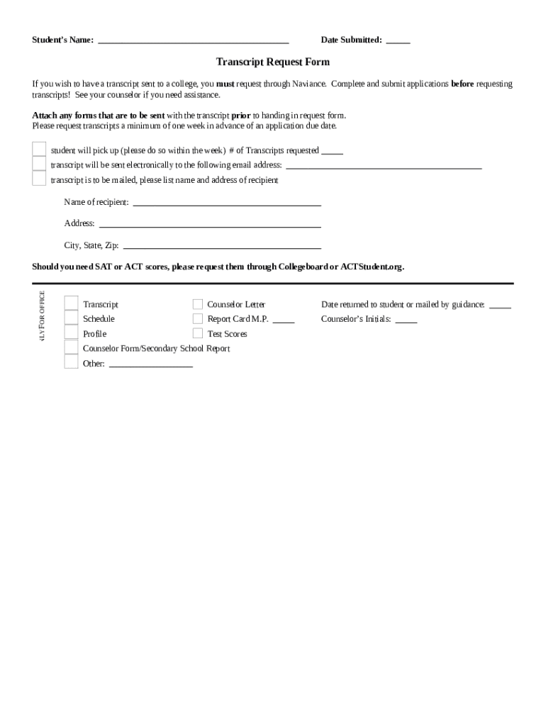 Alumni Ination / Alumni Transcript Request Doc Template | pdfFiller