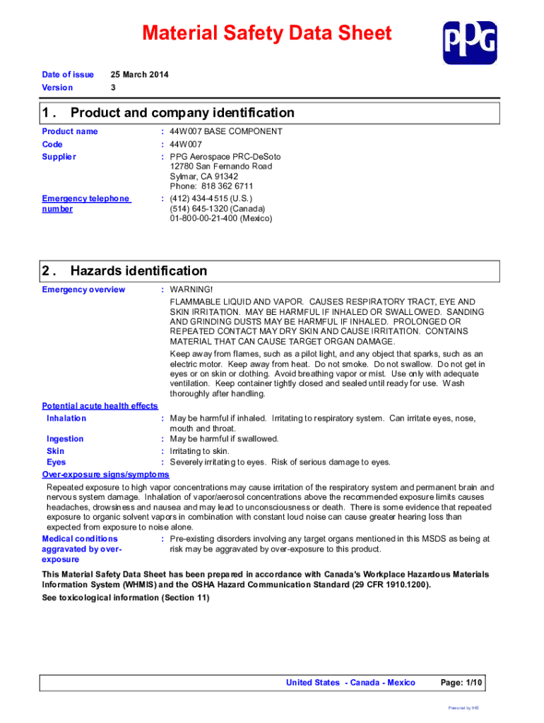 Fillable Online Search Product Details, Safety Data Sheets (SDS) and ...