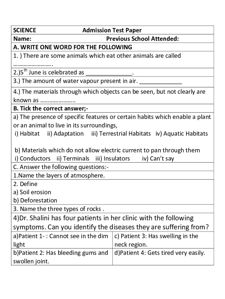 Fillable Online COMPETENCY BASED QUESTIONS CLASS VI SUBJECT Fax Email Print - pdfFiller
