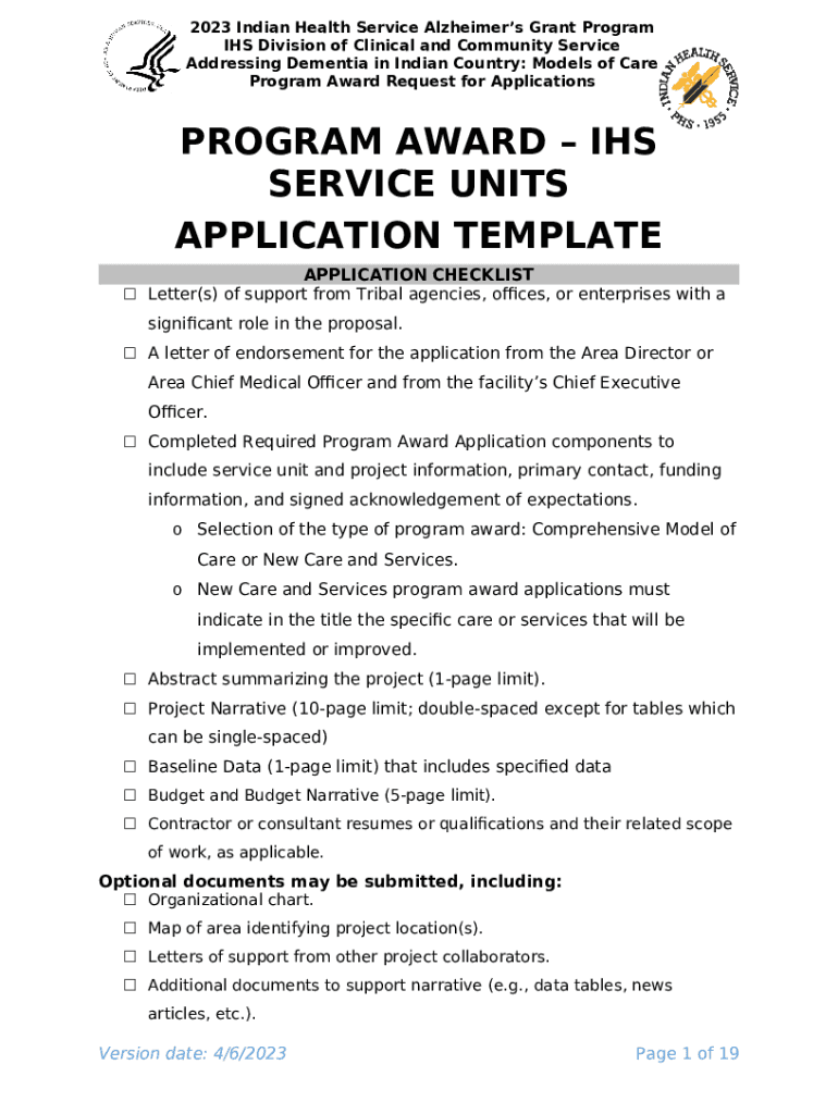 Alzheimer's Grant Program Application Template Doc Template | pdfFiller