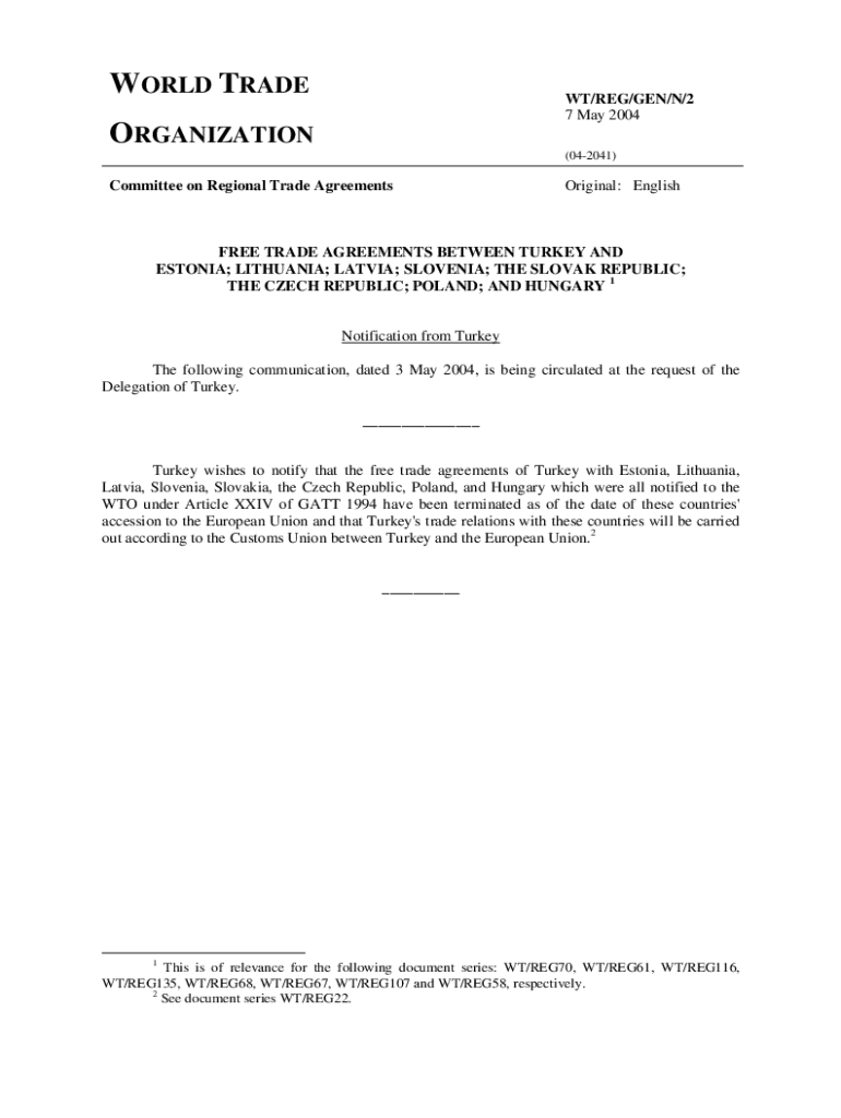 Fillable Online Member States of Central European Free Trade Agreement ...