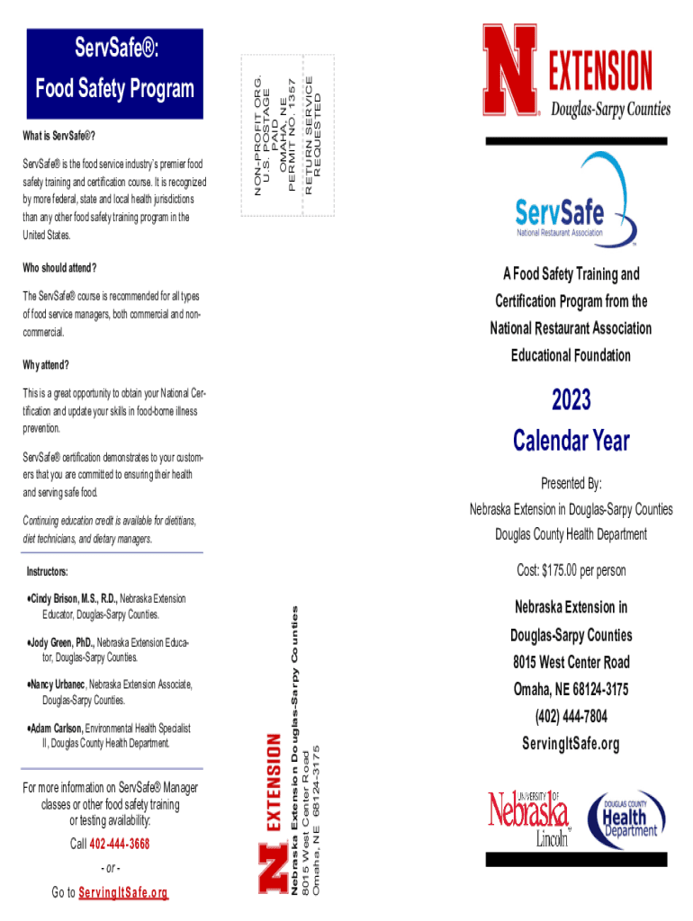 Fillable Online extension unl Serv Safe Food Safety Education through ...