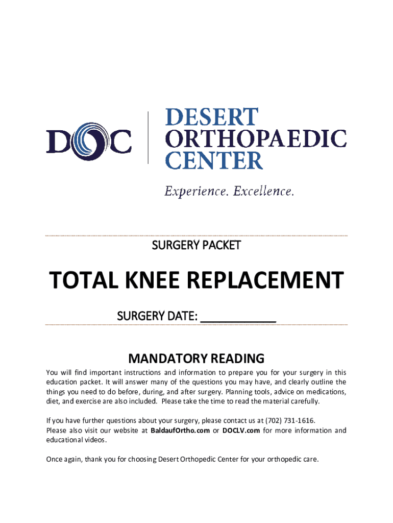 Fillable Online A Patient's Guide to Total Knee Arthroplasty Fax Email ...