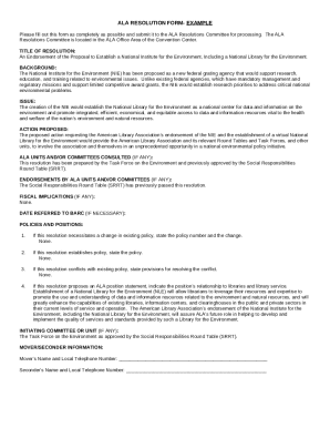 ALA RESOLUTION Doc Template | pdfFiller