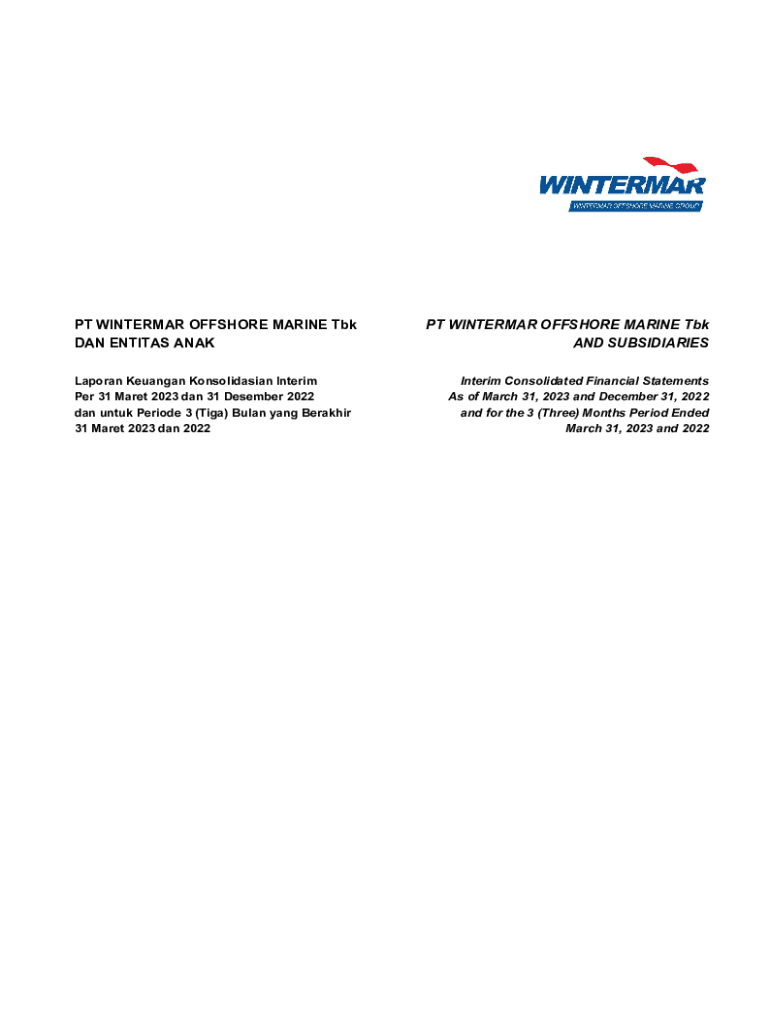 Fillable Online PT Wintermar Offshore Marine Tbk (WINS) Stock Price Fax ...