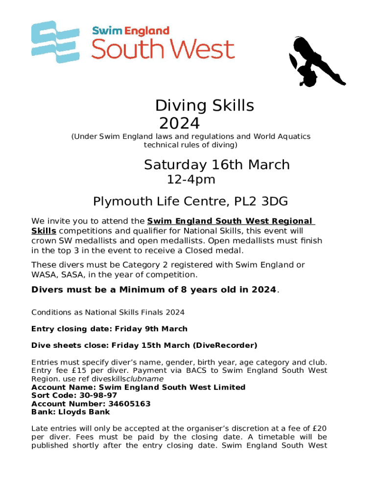 The Home of Plat and Springboard Diving in England Doc Template | pdfFiller