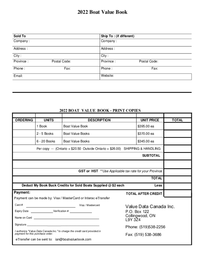 Fillable Online Power boat, Sailboat Prices & Personal Watercraft ...