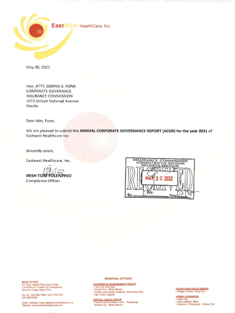 Fillable Online INSURANCE COMMISSION 1071 United Nations Avenue ... Fax ...