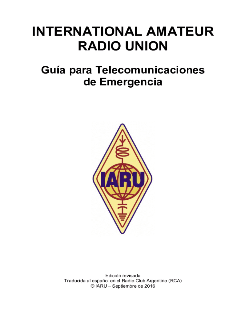 Completable En línea International Amateur Radio Union (IARU)Global Fax ...
