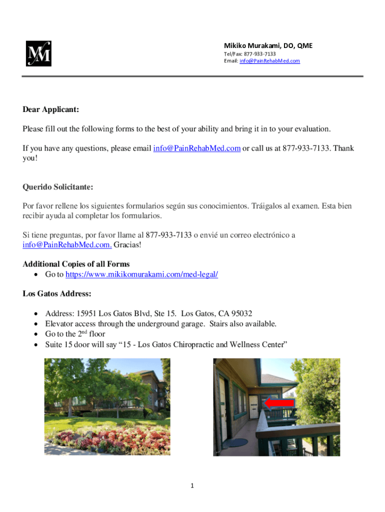 Fillable Online Mikiko Murakami - Pain Medicine and PM&R Physician Fax ...