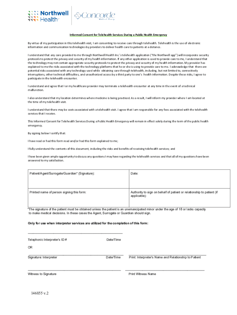 Fillable Online Informed consent for telemedicine - PMC Fax Email Print ...