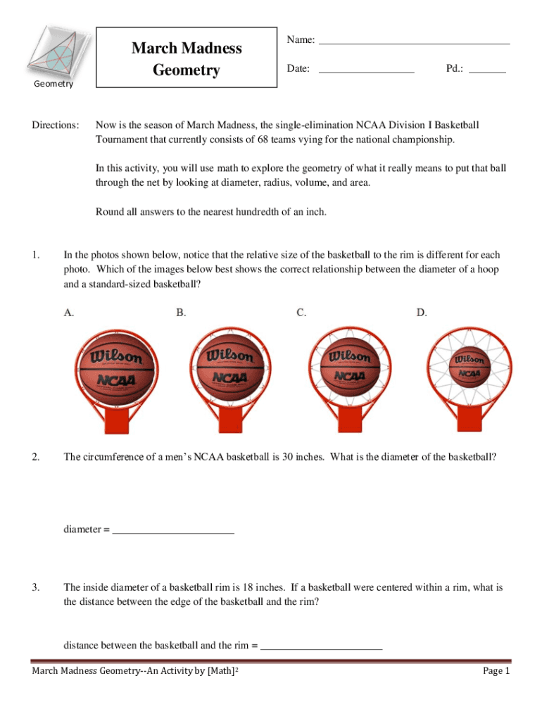 Fillable Online March MadnessNCAA Tournament, Brackets & History Fax ...