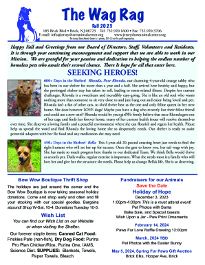 Fillable Online The Wag Rag Fax Email Print - pdfFiller