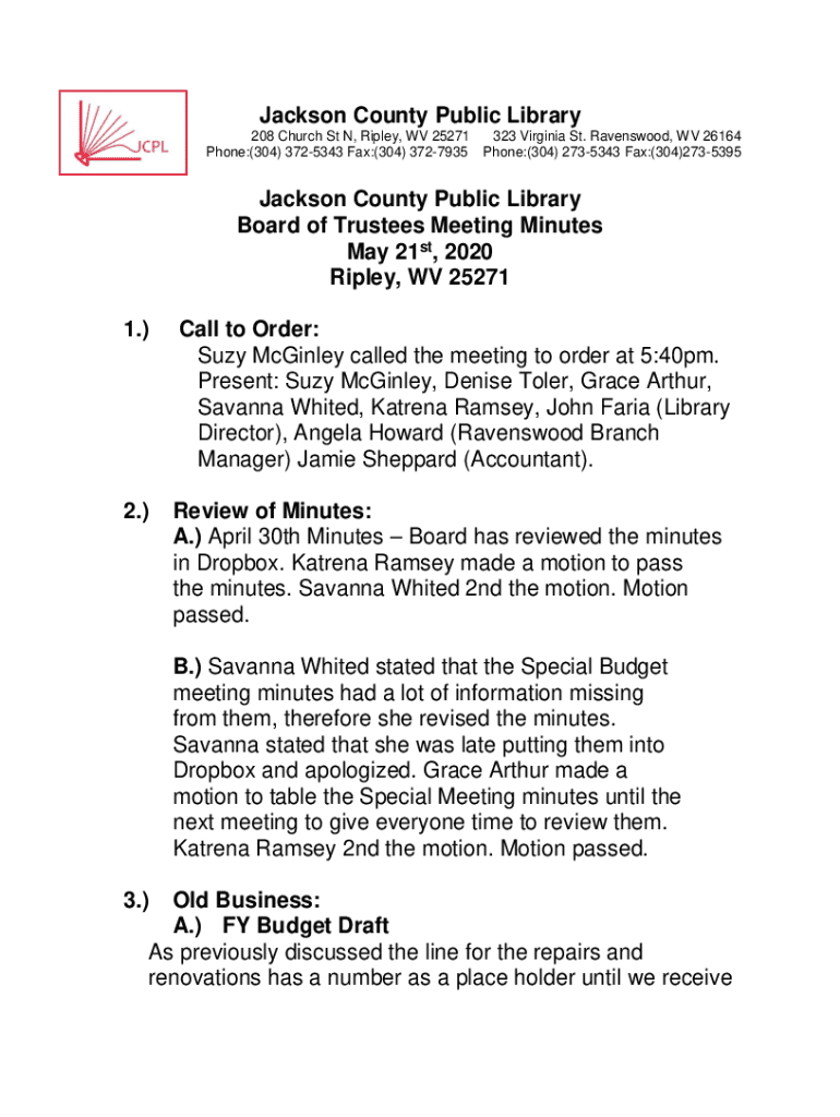 Fillable Online Jackson County Public Library - Jackson County Public ...
