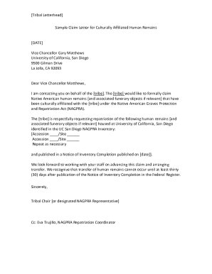 Fillable Online NAGPRA-Sample-Claim-HR-AFO-CA.pdf Fax Email Print ...