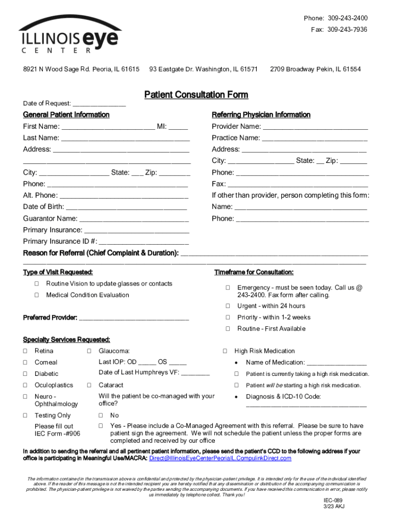 Fillable Online Meet Dr. Stephen Eyler. To schedule... - Illinois Eye ...