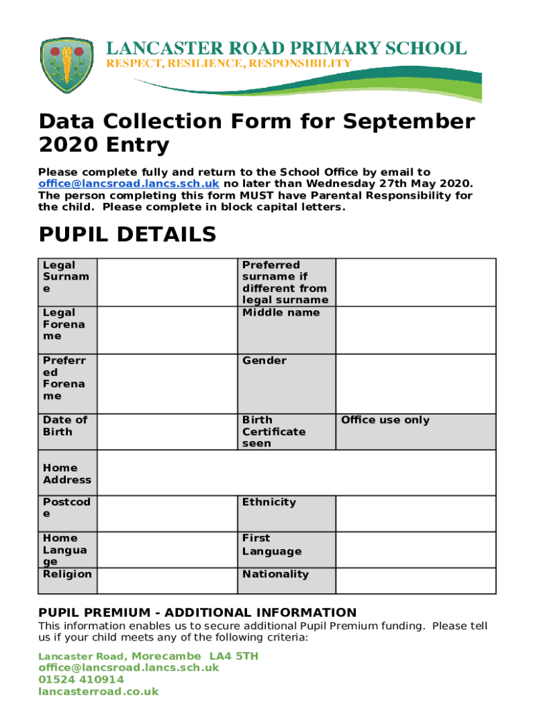 Data Collection 2020 Doc Template | pdfFiller