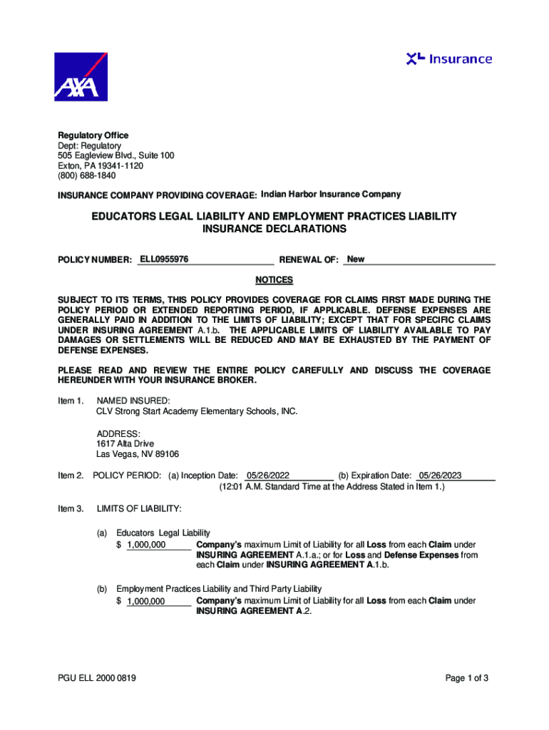 Fillable Online Indian Harbor Certificate of Insurance for Liability ...